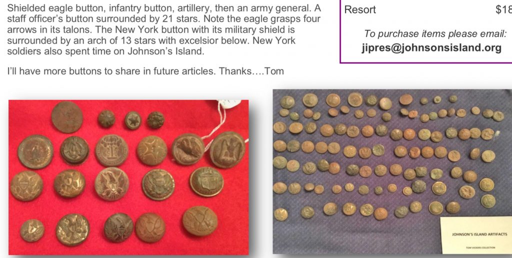 Buttons So Many Buttons - Johnson’s Island Preservation Society